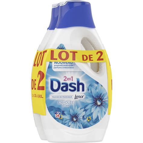 DASH Dash Lessives liquides envolée d air fraîcheur Lenor 48 lavages