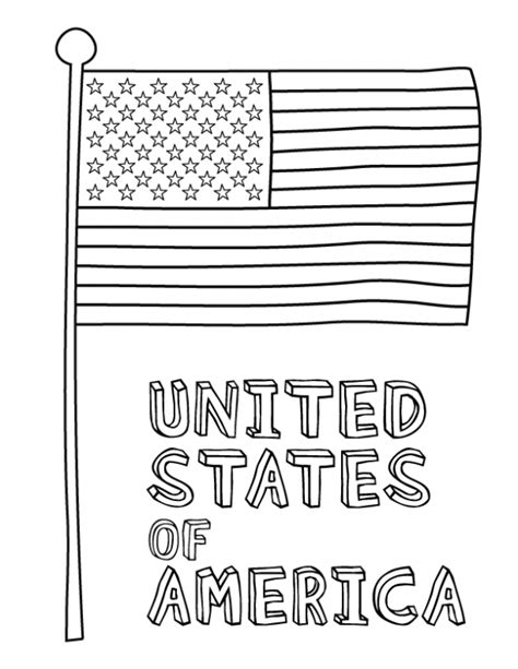 Dibujos De La Bandera De Estados Unidos Para Colorear Descargar E