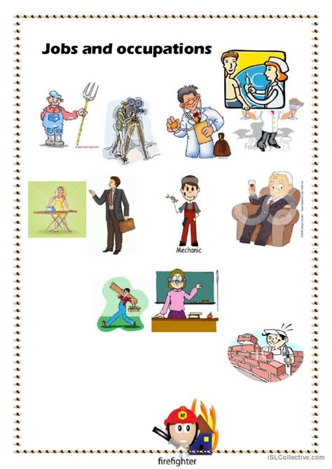 Jobs And Occupations Fran Ais Fle Fiches Pedagogiques Pdf Doc