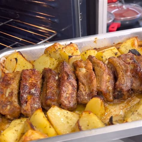 Receita De Costelinha De Porco Assada Batatas