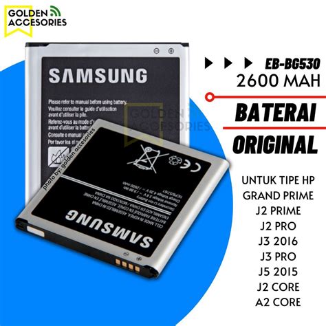 Jual BATERAI HP SAMSUNG J2 PRIME Original EB BG530 For Grand Prime G530