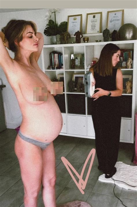Pregnant Rhian Sugden Strips Naked To Show Off Her Huge Baby Bump Ahead