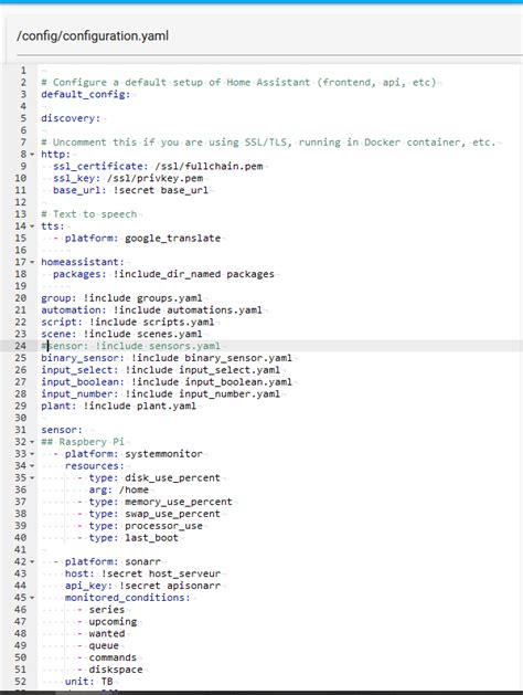 organisation du fichier configuration yaml général home assistant communauté francophone