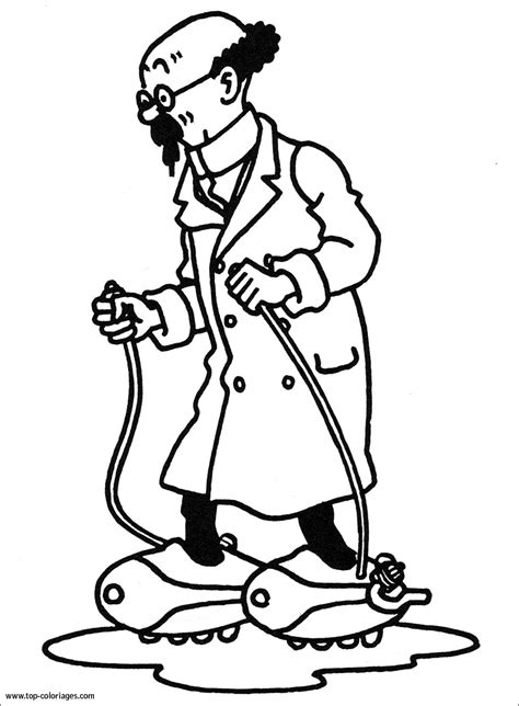 Coloriage Le Professeur Tournesol