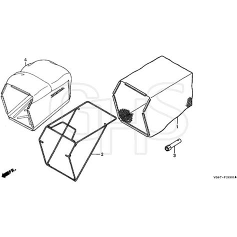 Honda HRB476C QXE MZCD 8000001 8099001 Grass Bag Diagram GHS