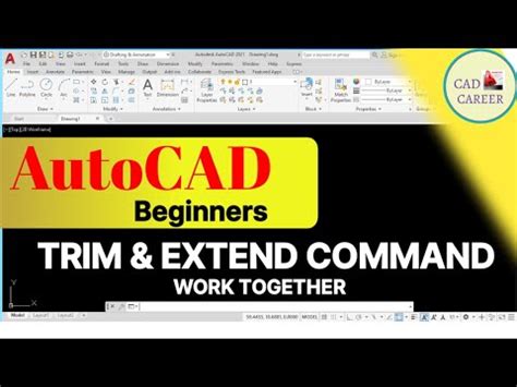 AutoCAD Tips TRIM And EXTEND Command Work Together AutoCAD