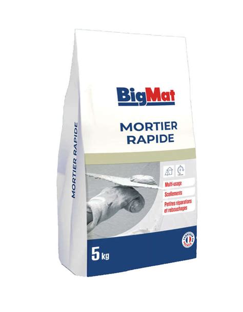 Mortier de réparation prise rapide BIGMAT Sac de 5 kg BigMat