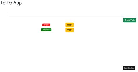 Todos Redux React Codesandbox