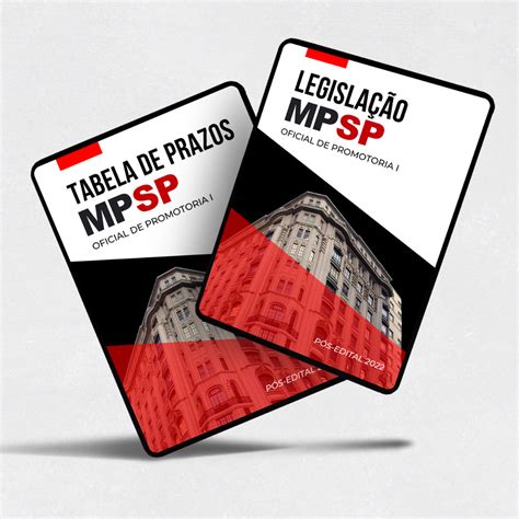 Combo Legislação Tabela de Prazos MP SP Oficial de Promotoria MP SP
