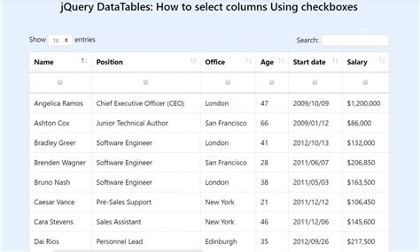 17 Datatable CSS Examples With Code Snippet OnAirCode