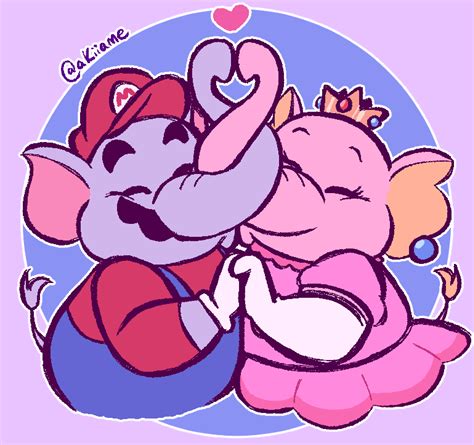 Princess Peach Mario Elephant Mario And Elephant Peach Mario And 1
