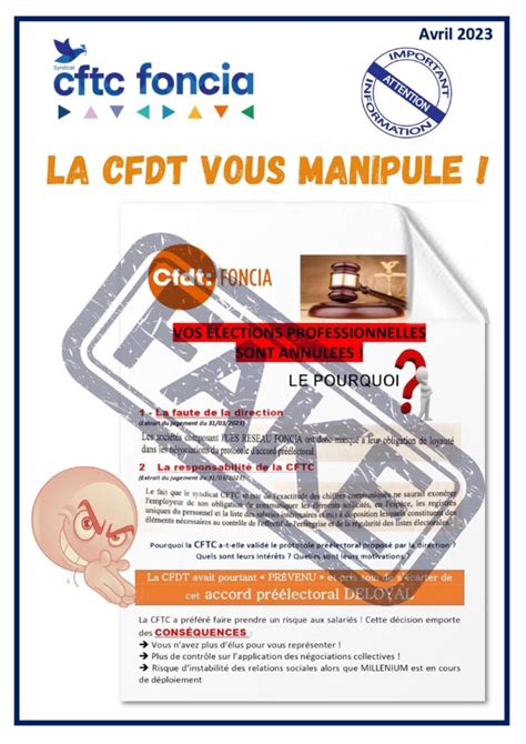 La Cfdt Vous Manipule Cftc Foncia