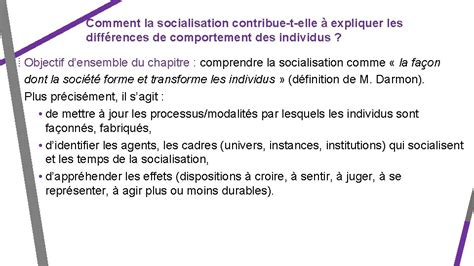Comment La Socialisation Contribuetelle Expliquer Les Diffrences De