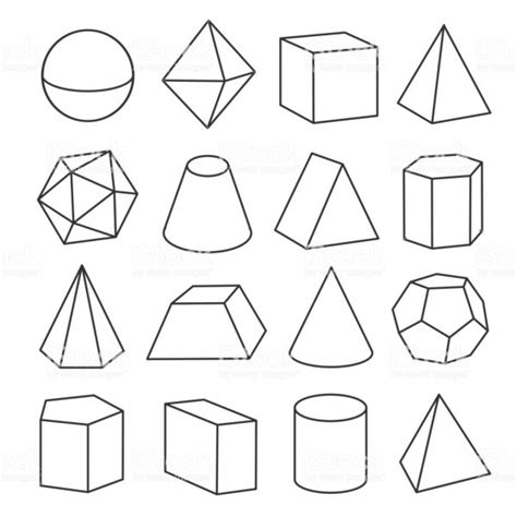 Figuras Geometricas 3d Para Colorear IMAGESEE