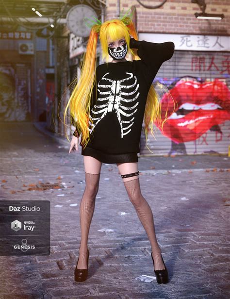 Dforce Yami Kawaii Outfit For Genesis Female S Topgfx Daz D