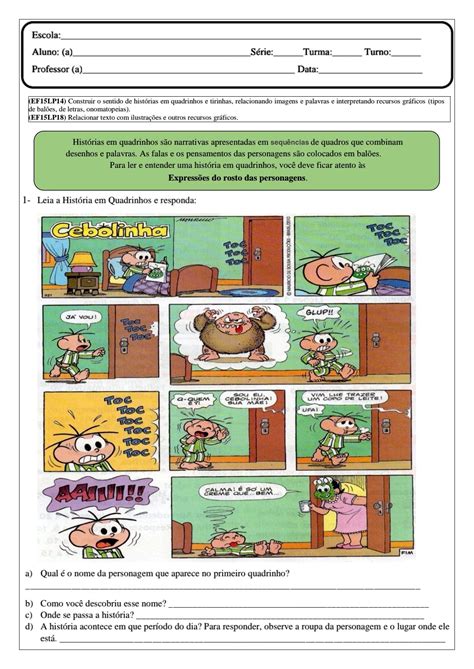 Histórias Em Quadrinhos Interpretação REVOEDUCA