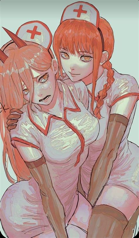 Power X Makima Anime Naruto Art Chainsaw