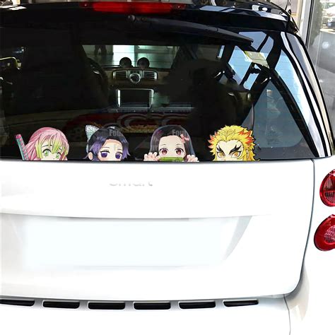 5 51 4 Pieces Slayer Demon Car Decals Anime Car Accessories Nezuko JDM