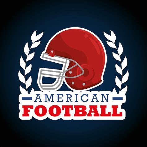 Logotipo de deporte de fútbol americano Vector Gratis