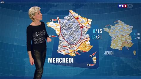 Evelyne Dhéliat à la Météo de 20h 15 10 13 01