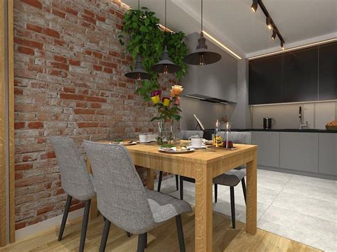 Aranżacje salonu z aneksem kuchennym 19m2