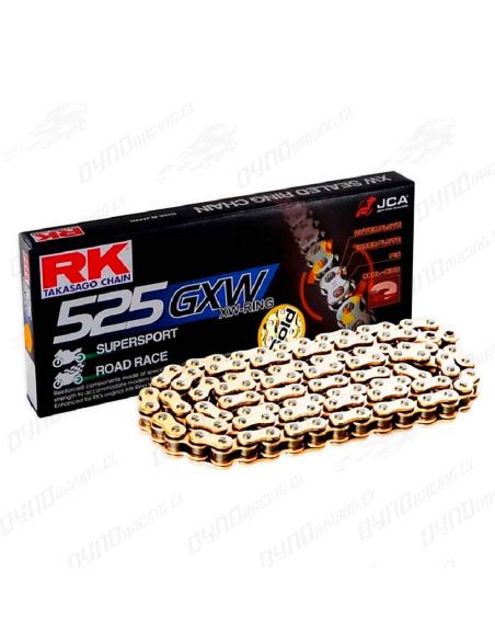 CADENA RK 525 120 GXW DORADA XW RING REFORZADA SUPER SPORT