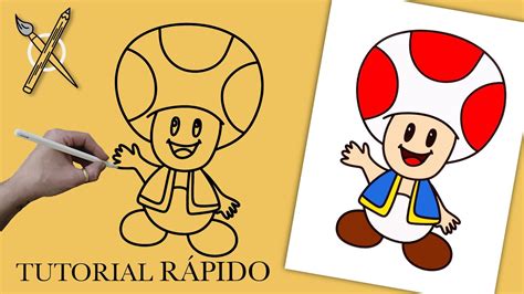 CÓMO DIBUJAR A TOAD MARIO DE SUPER MARIO BROS LA PELÍCULA FÁCIL
