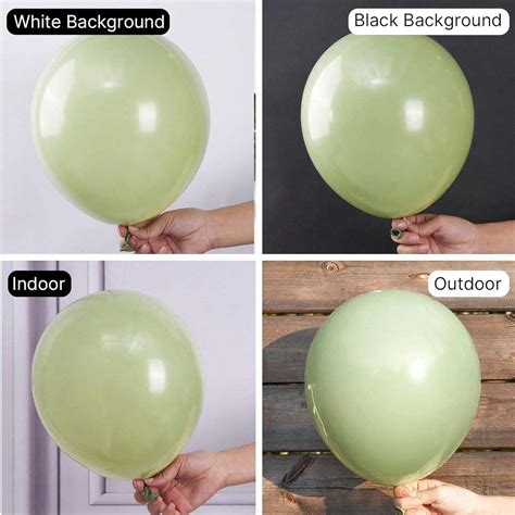 Pi Ces De Ballons Vert Sauge Ballons Vert Poussi Reux De