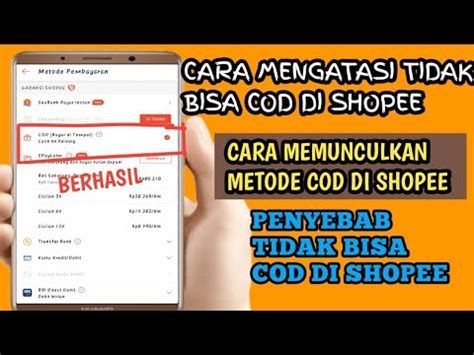 Cara Mengatasi Tidak Bisa Cod Di Shopee Penyebab Tidak Bisa Cod
