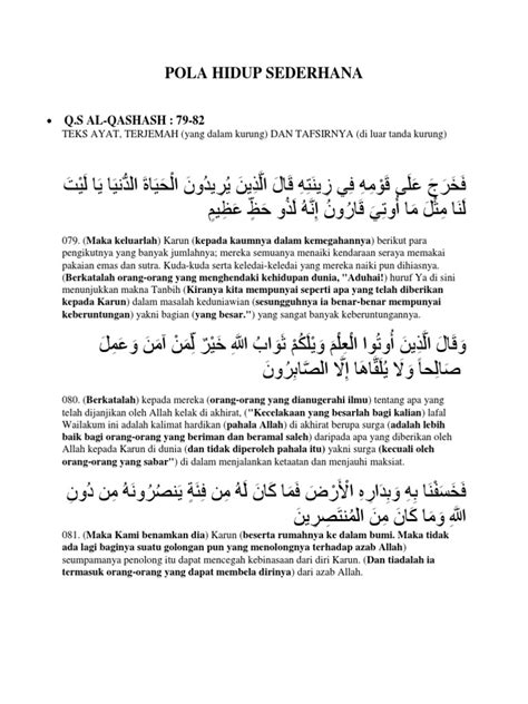 Surat Al Qashash Ayat 79 82 52 Koleksi Gambar