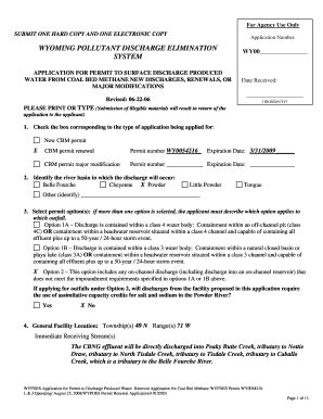 Fillable Online Deq State Wy Application To The Applicant Fax Email
