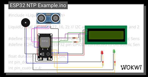 ESP32 NTP Example Ino Copy 3 Wokwi ESP32 STM32 Arduino Simulator
