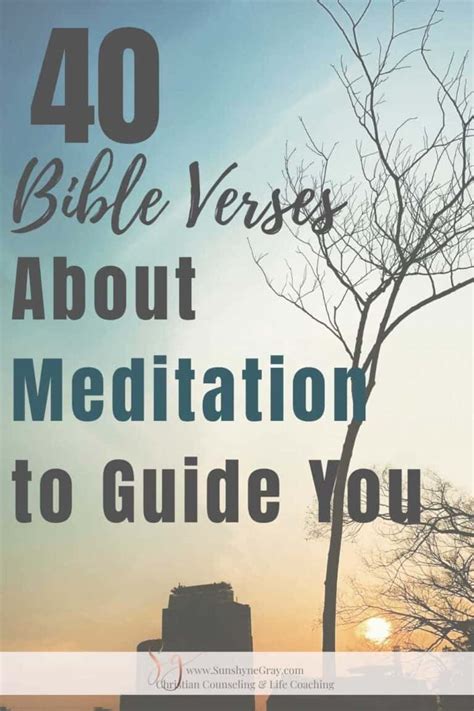 Bible Verses About Meditation 1 Christian Counseling
