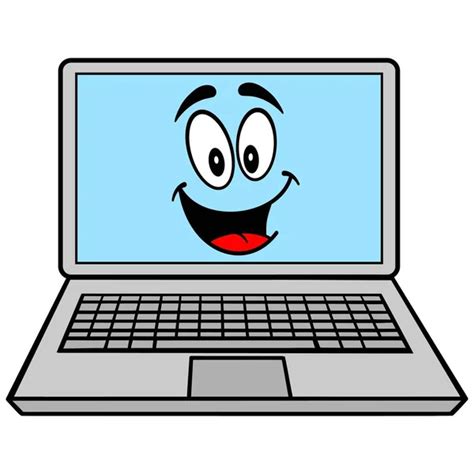 Emoticône avec ordinateur image vectorielle par yayayoyo Illustration