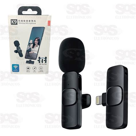 Microfone De Lapela Sem Fio Recarregável Type C K11 TY 2IN1