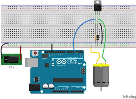 Arduino Moteur CC Et MOFSET Trans At