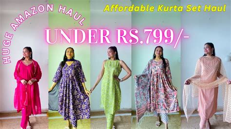 HUGE Amazon Kurta Sets Haul Under Rs 799 Must Haves Trendy Kurta