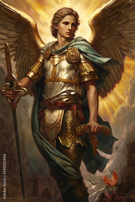 St Michael The Archangel Illustration Archangle Saint Michael
