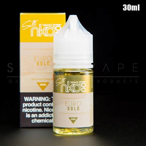 Naked NKD 100 Salt Tobacco Euro Gold Nic Salt 30ml Select Vape