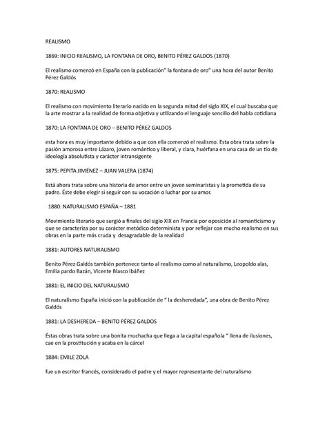 Línea del tiempo Realismo Diana Itzel S REALISMO 1869 INICIO