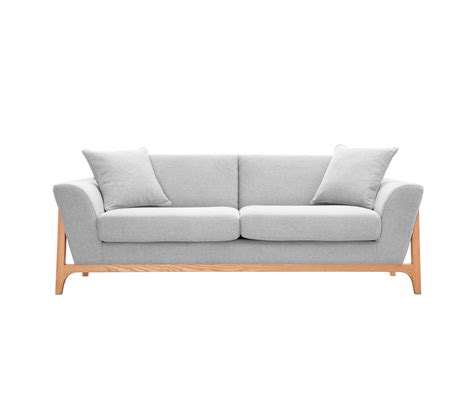 Canapé Scandinave 3 Places Tissu Effet Velours Texturé Gris Clair Et