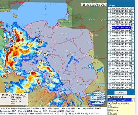 Radar Burzowy Radar Opad W Radar Opad W Deszczu Radar Pogodowy