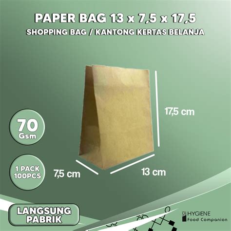 Jual Kantong Kertas Coklat Polos SOS 13x7 5x17 5 Kantong Paper Bag