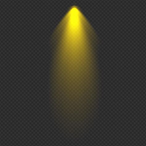 Premium PSD Vertical Yellow Spotlight Rays Effect Isolated On