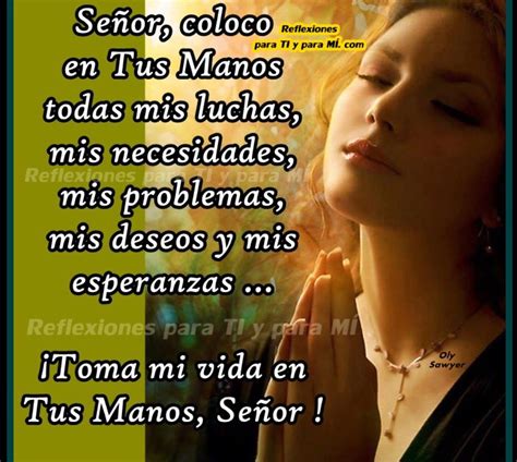 Mi vida está en tus manos Sr Carteles cristianos Frases