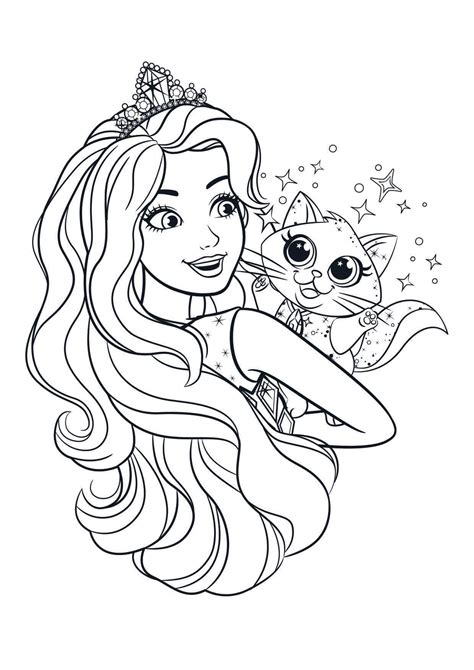 Coloriage Barbie à imprimer et dessin