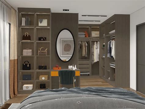 Custom Made Solid Wood Complete Bedroom Wall L Shape Wardrobe Design