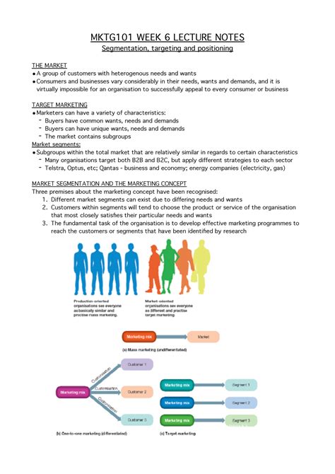 week 6 pdf segmentation targeting and positioning mktg101 week 6 lecture notes segmentation
