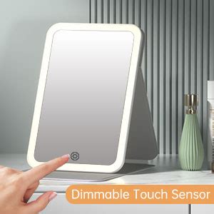 FUNTOUCH Rechargeable Travel Lighted Makeup Mirror With PU Leather