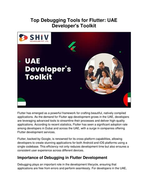PPT UAE Developers Guide To The Best Debugging Tools For Flutter